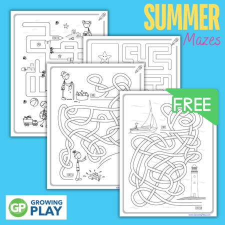 Summer Mazes Printable - Free PDF - Growing Play