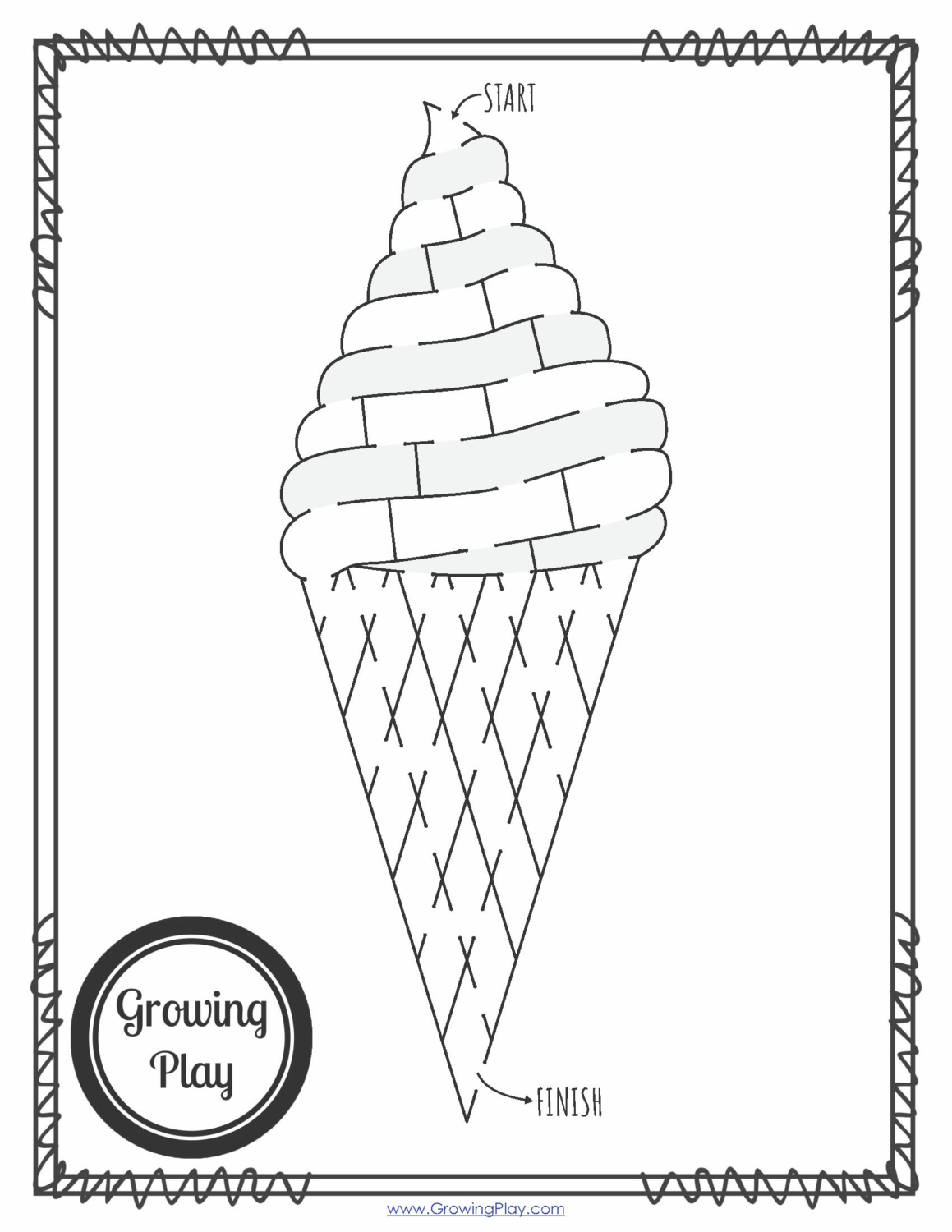 Ice Cream Mazes Printable Free PDF - Growing Play