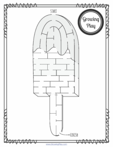 Ice Cream Mazes Printable Free PDF - Growing Play