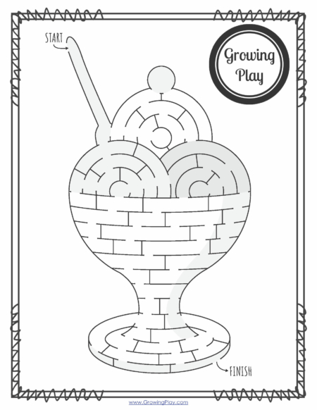 Ice Cream Mazes Printable Free PDF - Growing Play