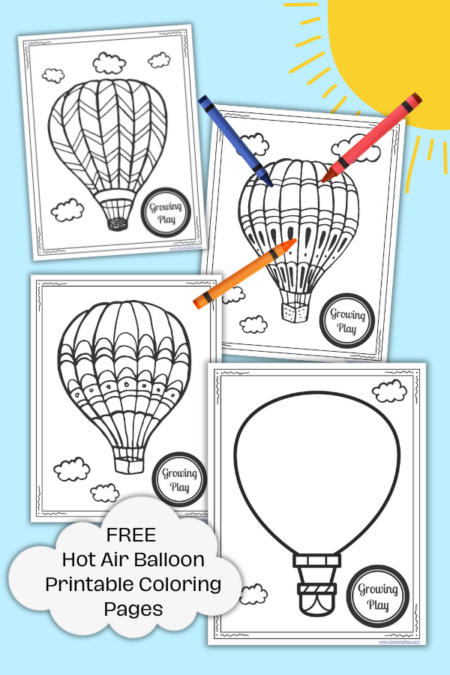 Hot Air Balloon Free Printable - Growing Play