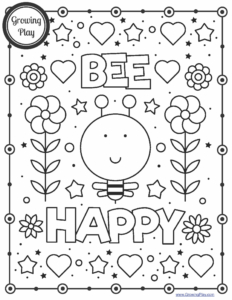 Happy Coloring Pages Free Printable PDF - Growing Play