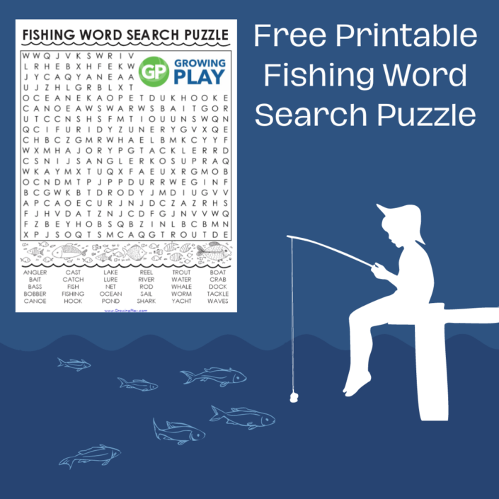 Fishing Word Search Free Printable - Growing Play