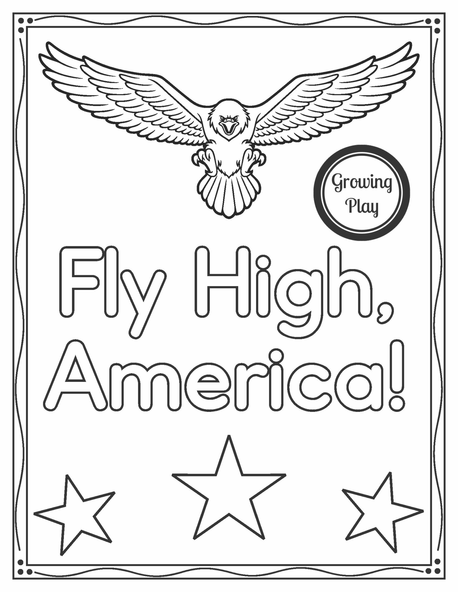 Eagle Coloring Pages Free Printable Set - Growing Play