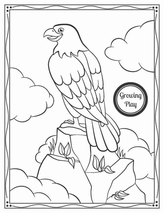 Eagle Coloring Pages Free Printable Set - Growing Play