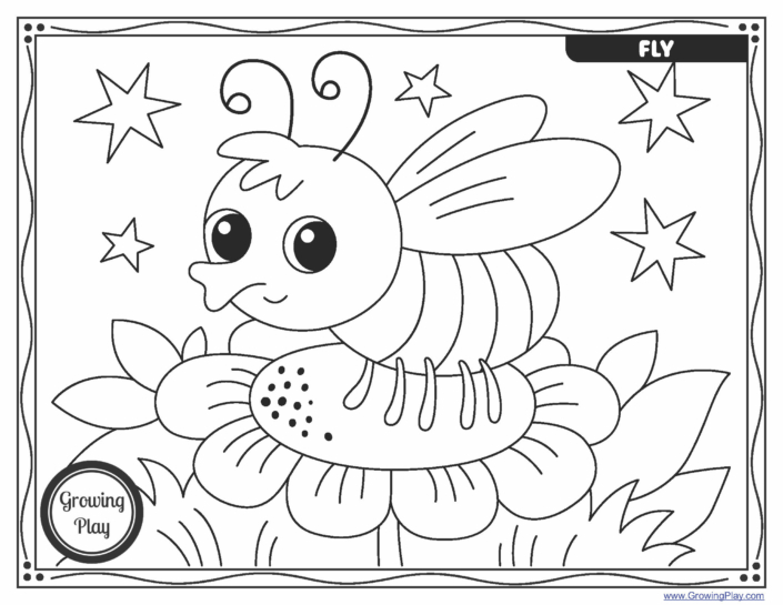 Free Printable Insect Coloring Pages - Growing Play