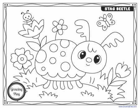 Free Printable Insect Coloring Pages - Growing Play