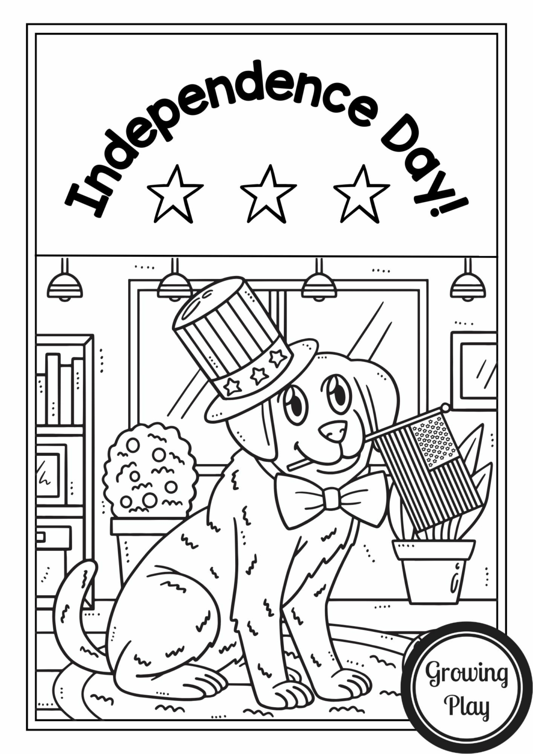 July 4th Coloring Pages Free Printable - Growing Play