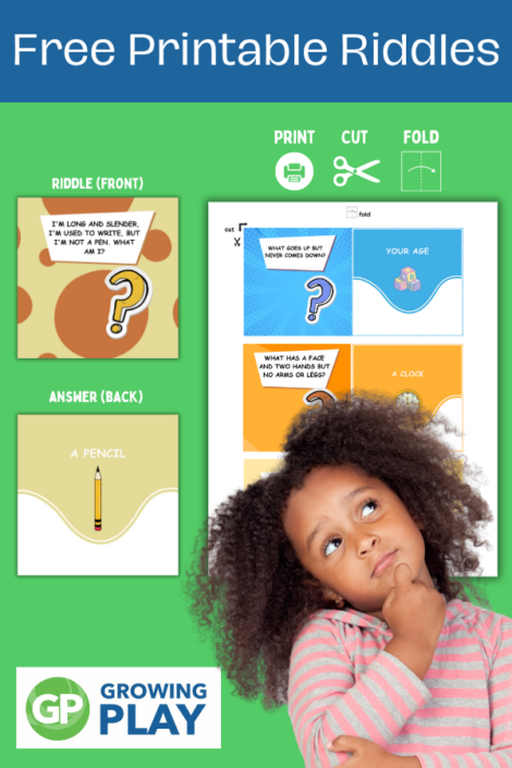 Free Riddles for Kids Printable - Growing Play