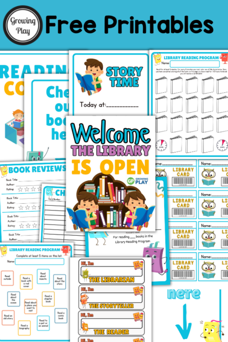 Library Pretend Play Free Printables - Growing Play
