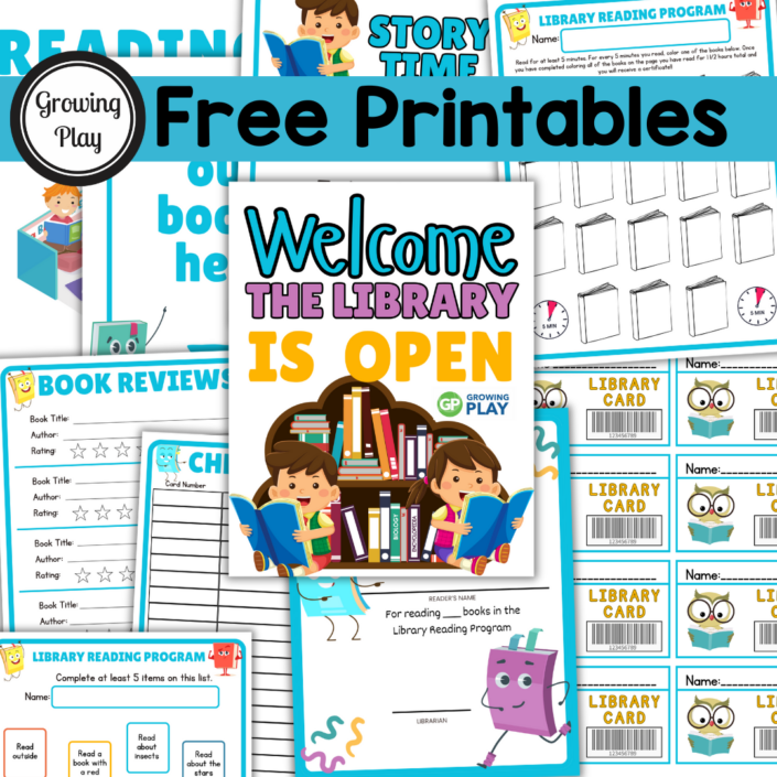Library Pretend Play Free Printables - Growing Play
