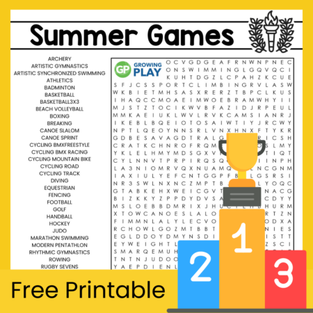 Sports Word Search - Growing Play