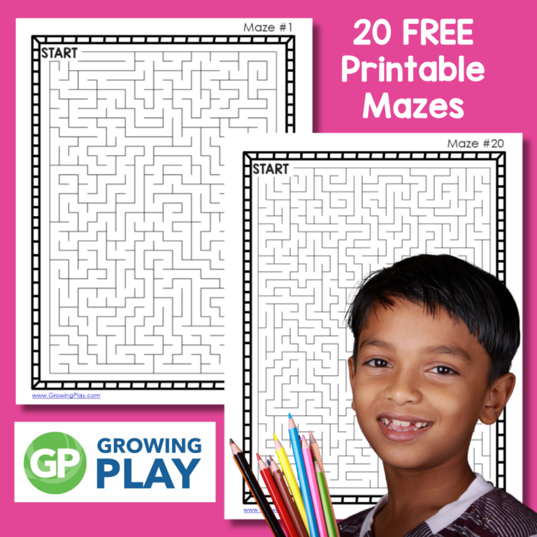 Shark Maze Free Printable PDF - Growing Play